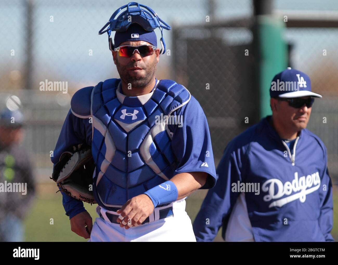 Ramon Castro of LA Dodgers, catcher Stock Photo - Alamy
