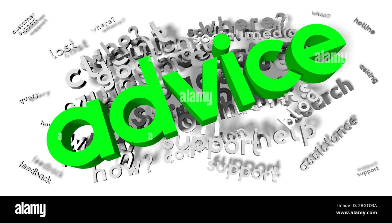 Advice concept - 3D illustration Stock Photo - Alamy
