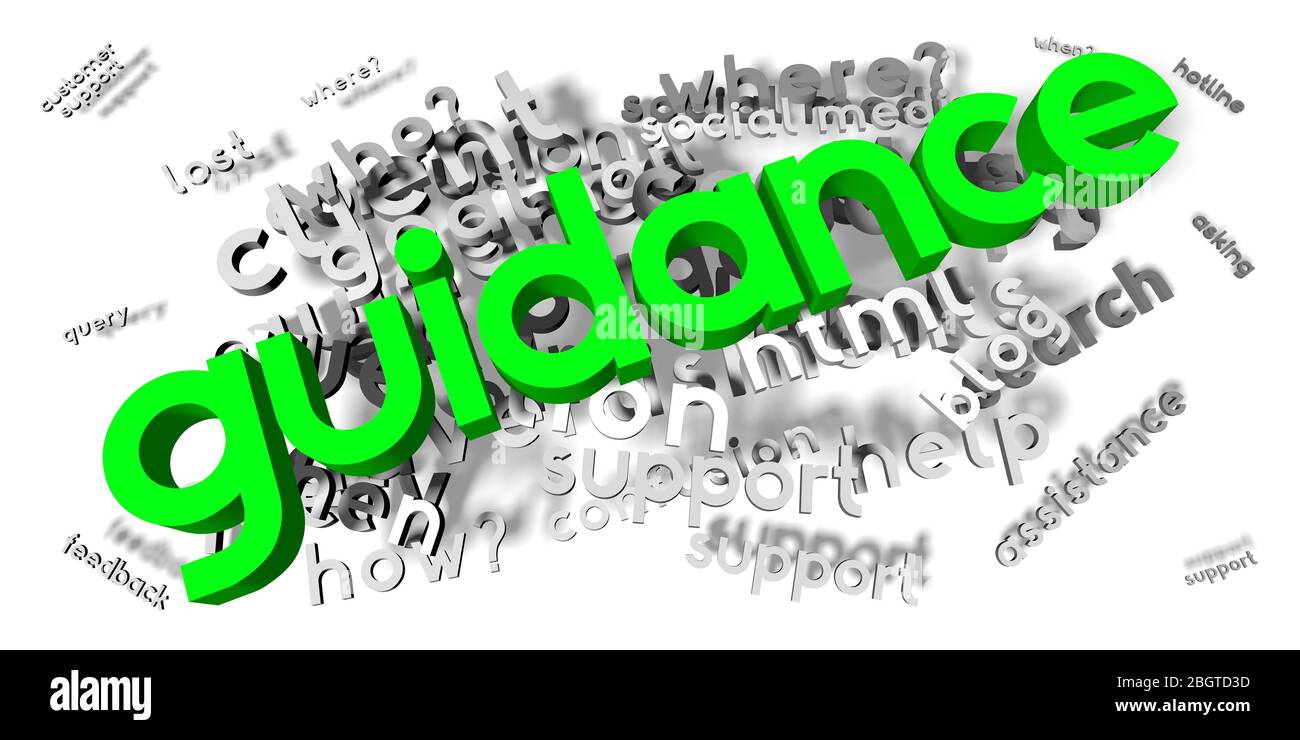 Guidance concept - 3D illustration Stock Photo - Alamy