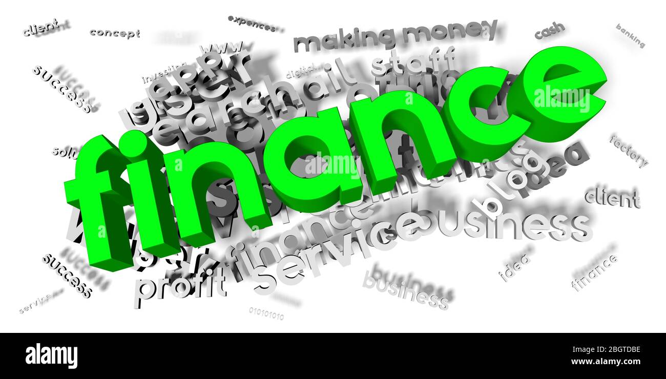 Finance concept - 3D illustration Stock Photo - Alamy