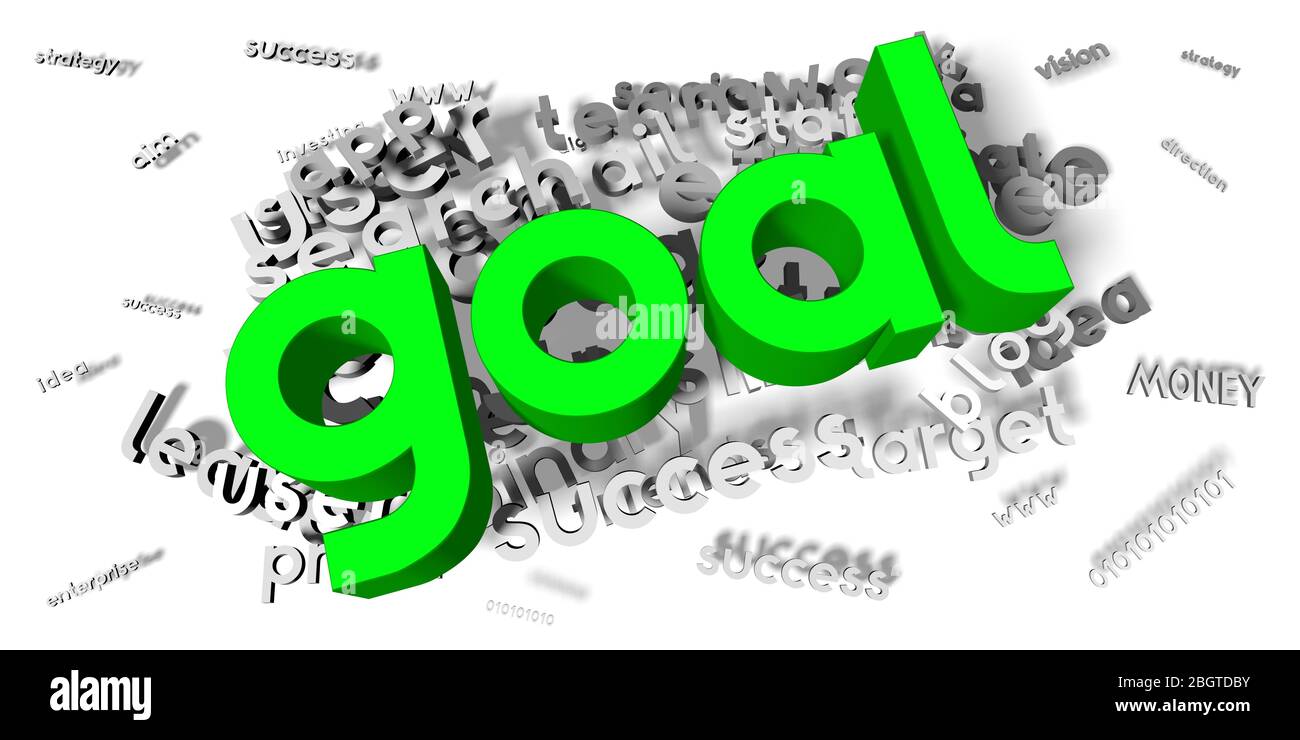 Goal concept - 3D illustration Stock Photo - Alamy