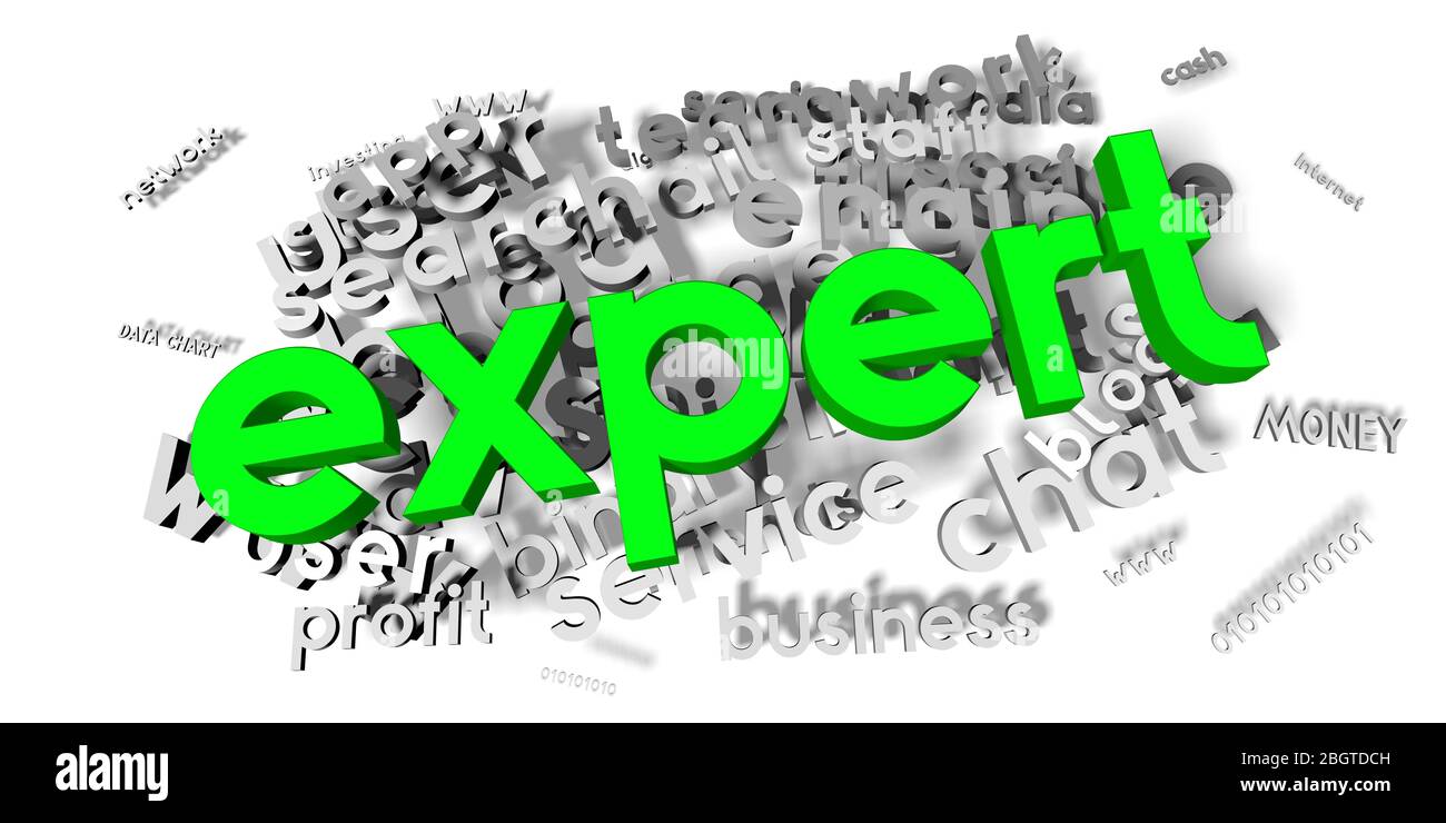 Expert concept - 3D illustration Stock Photo - Alamy