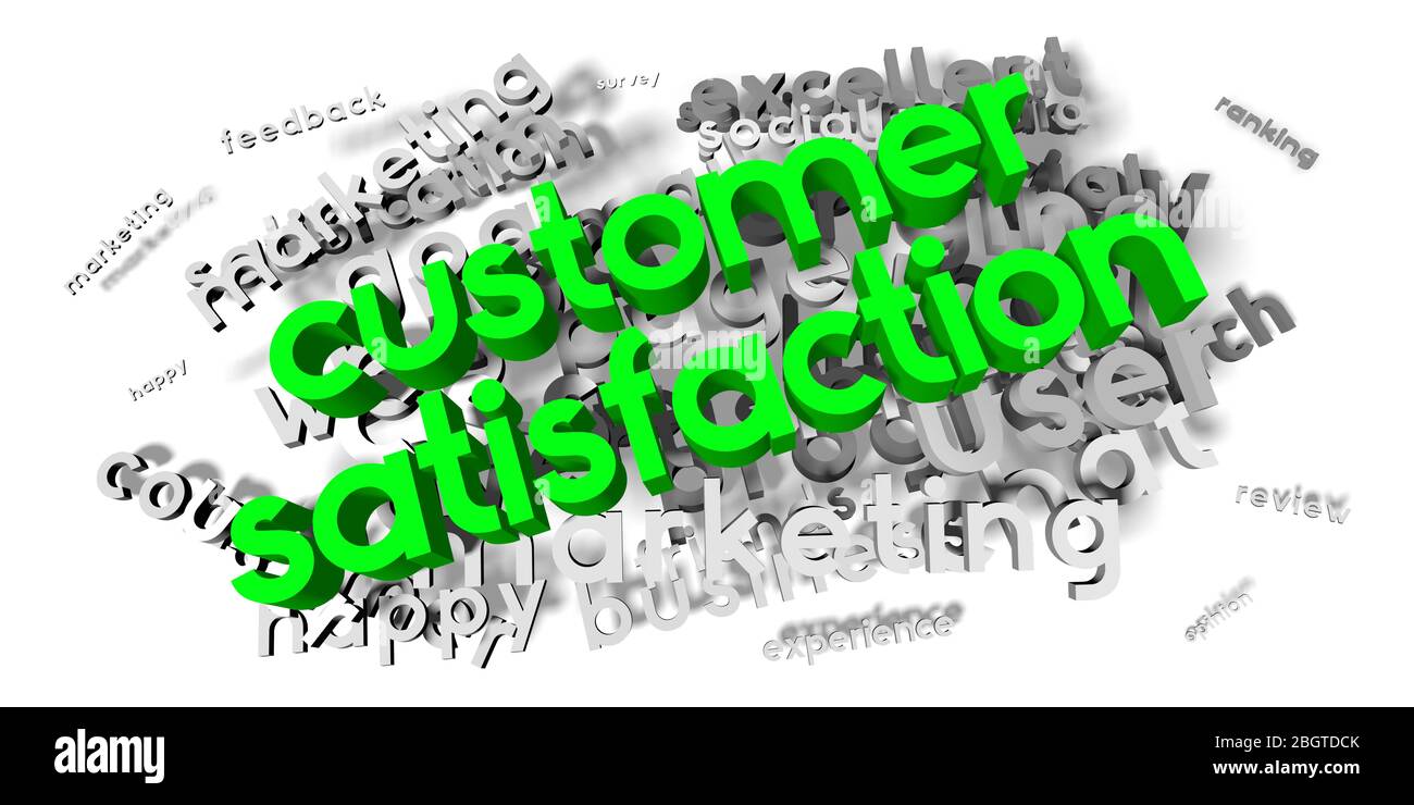 Customer satisfaction concept - 3D illustration Stock Photo - Alamy