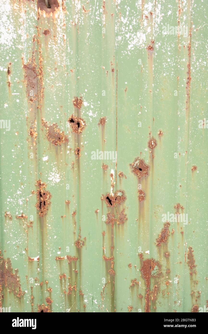 Wall iron corrosion metal green hi-res stock photography and images - Alamy