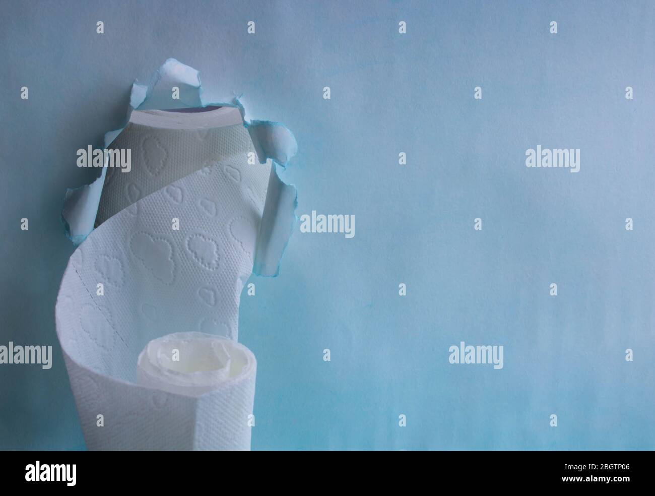 Torn roll toilet paper in hi-res stock photography and images - Alamy