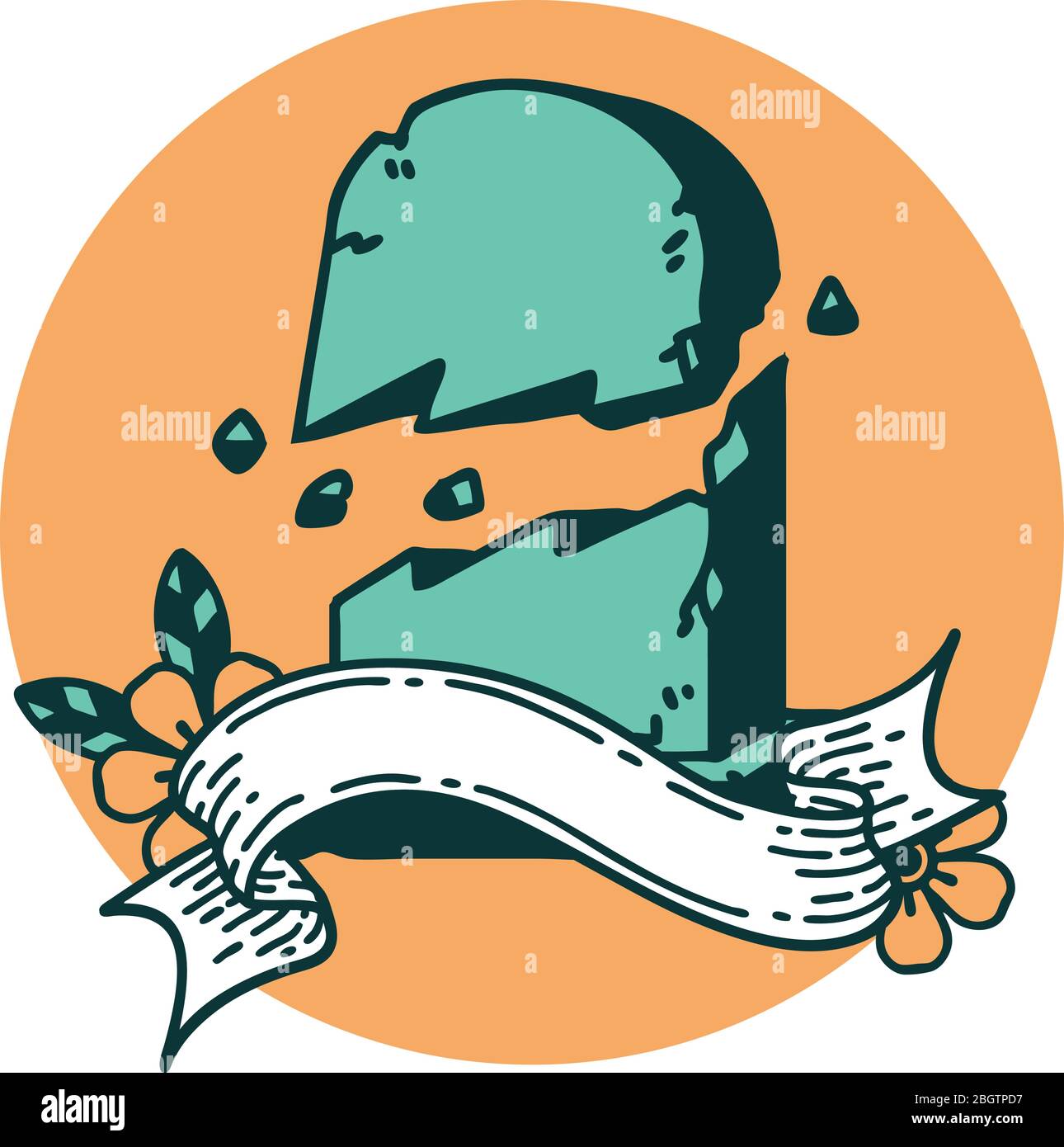 Cracked gravestone Stock Vector Images - Alamy