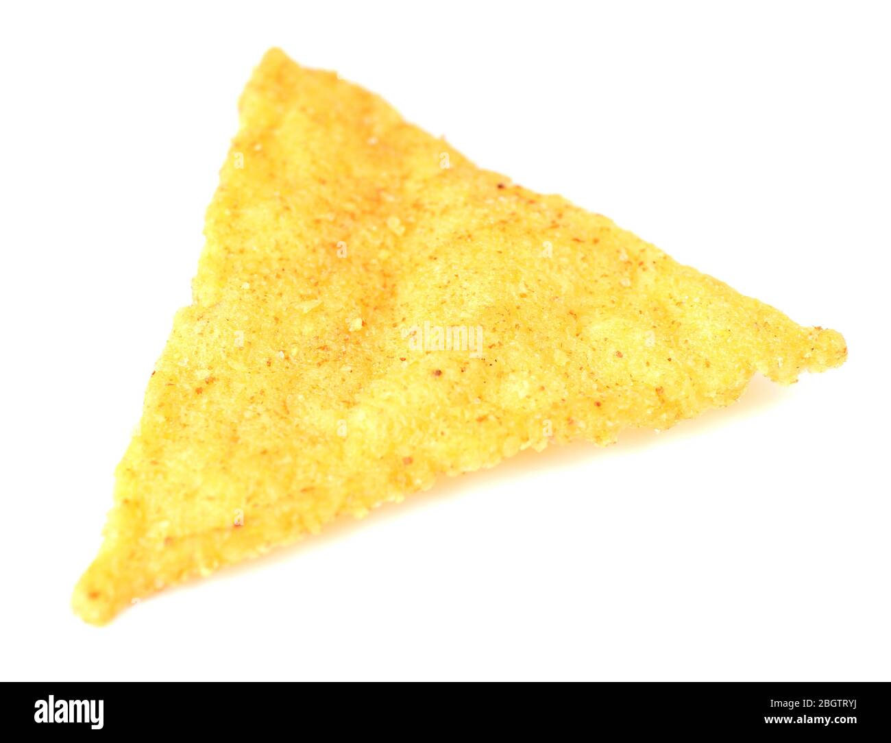 Nacho chip isolated on white Stock Photo - Alamy