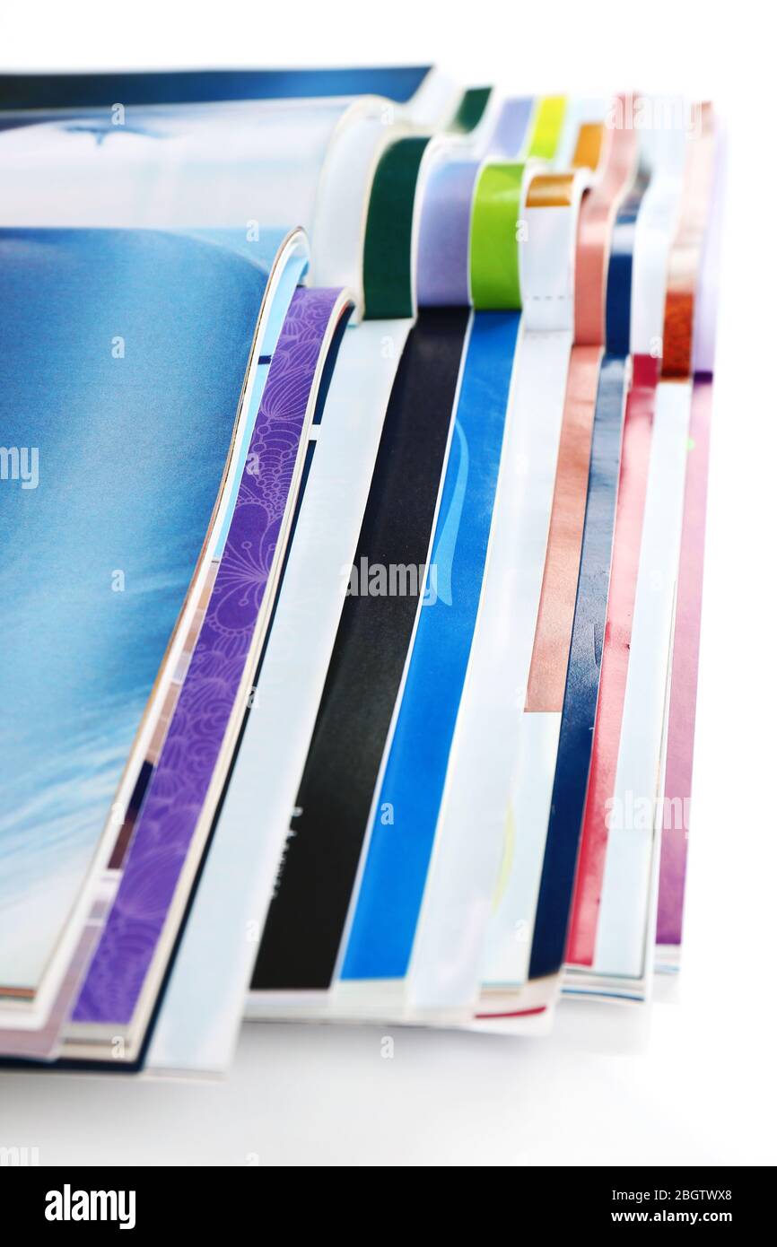 Many magazines close up Stock Photo - Alamy