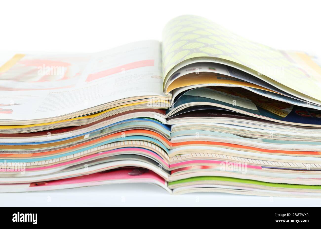 Magazines isolated on white Stock Photo - Alamy