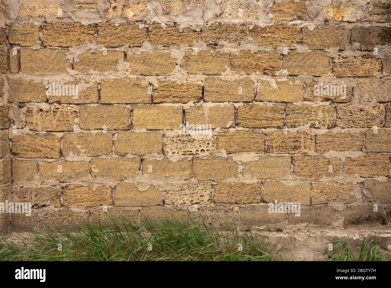 Wall of sand stone old. Creative vintage background Stock Photo - Alamy