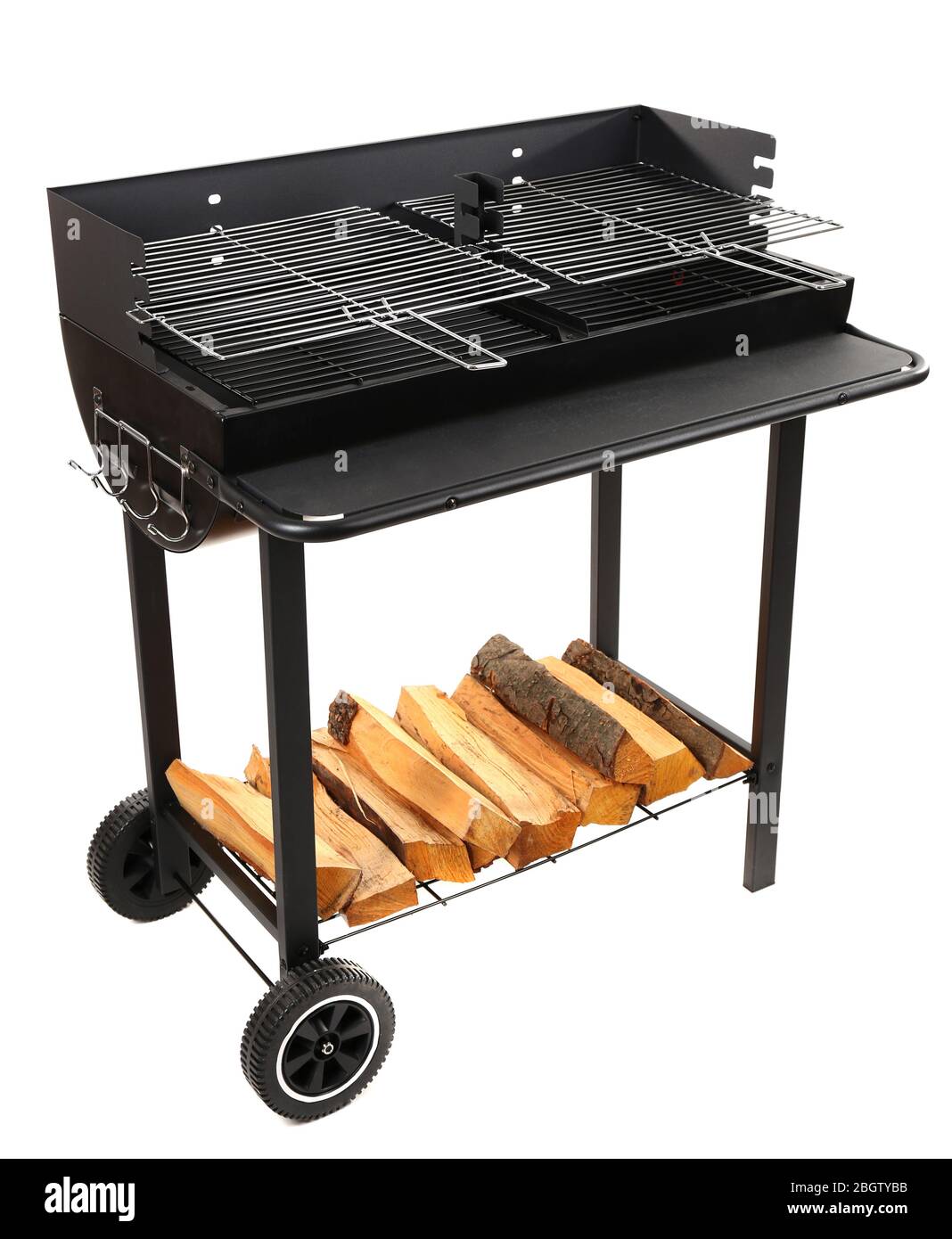 Barbecue grill isolated on white Stock Photo - Alamy