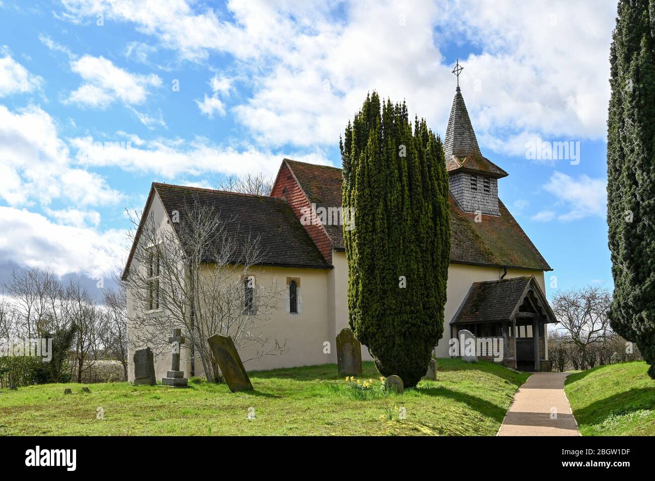 Historic Wisley Church, Surrey, UK, was built in 1150 Stock Photo - Alamy