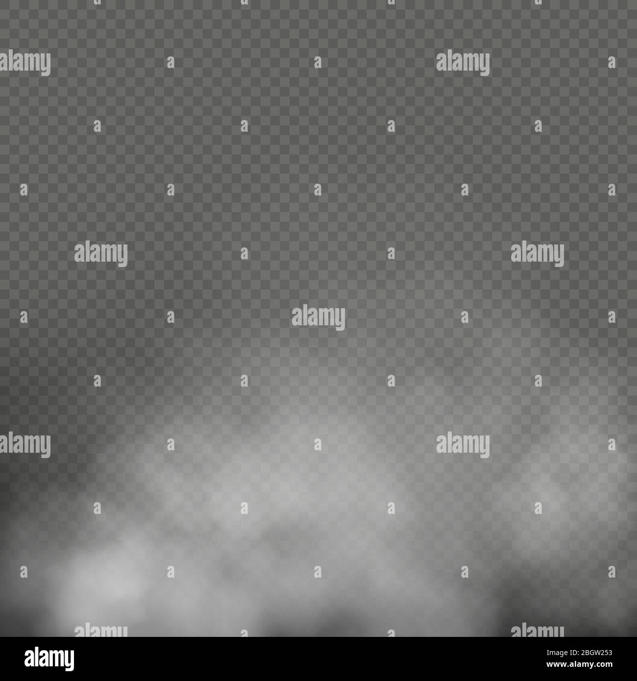 White fog, smoke or mist on transparent background. Special effect ...