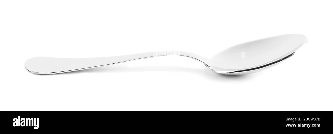 Metal spoon white handle Black and White Stock Photos & Images - Alamy
