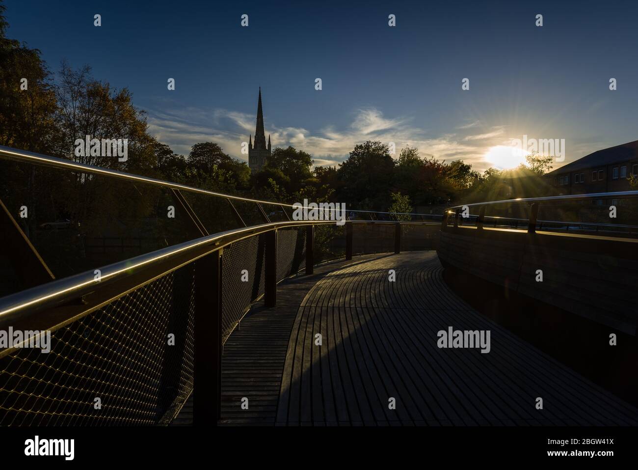 Jarrold Bridge, Norwich, with a view of Norwich Cathedral- Norwich ...