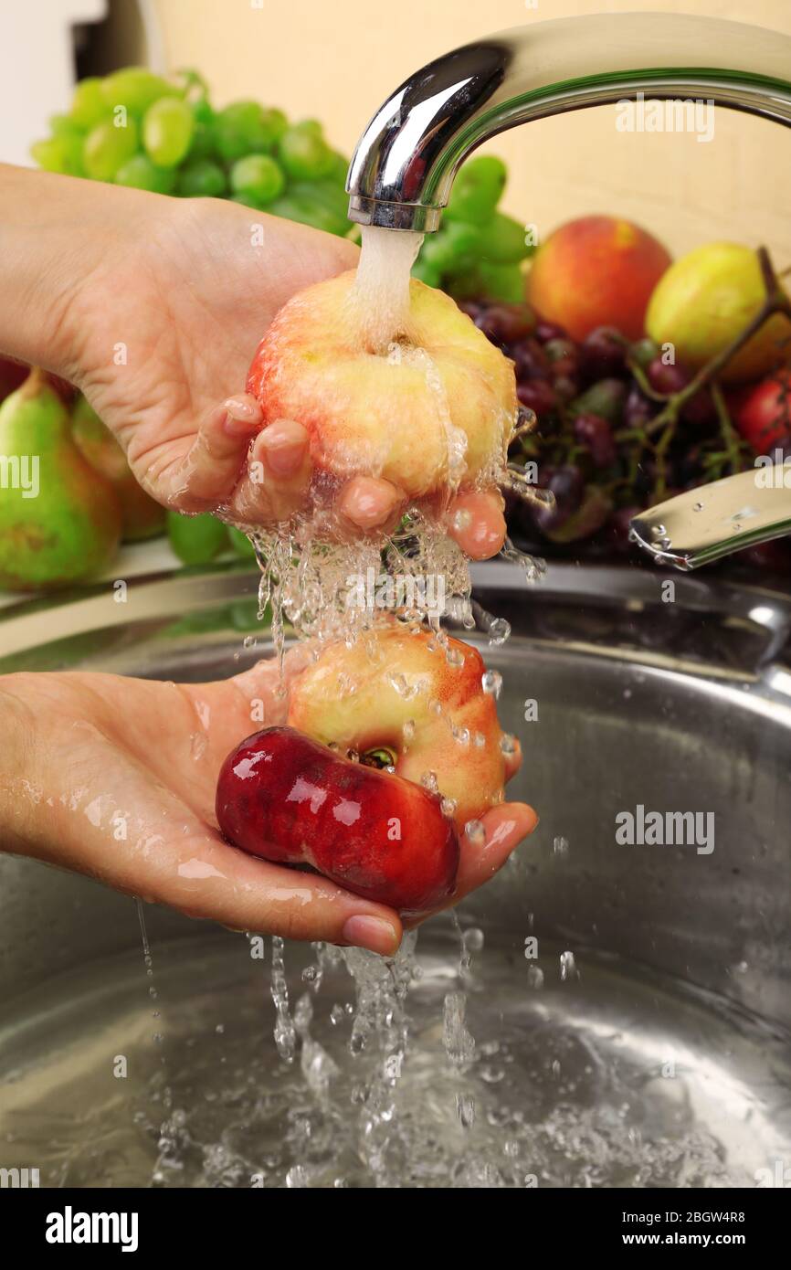 Washing peach hi-res stock photography and images - Alamy