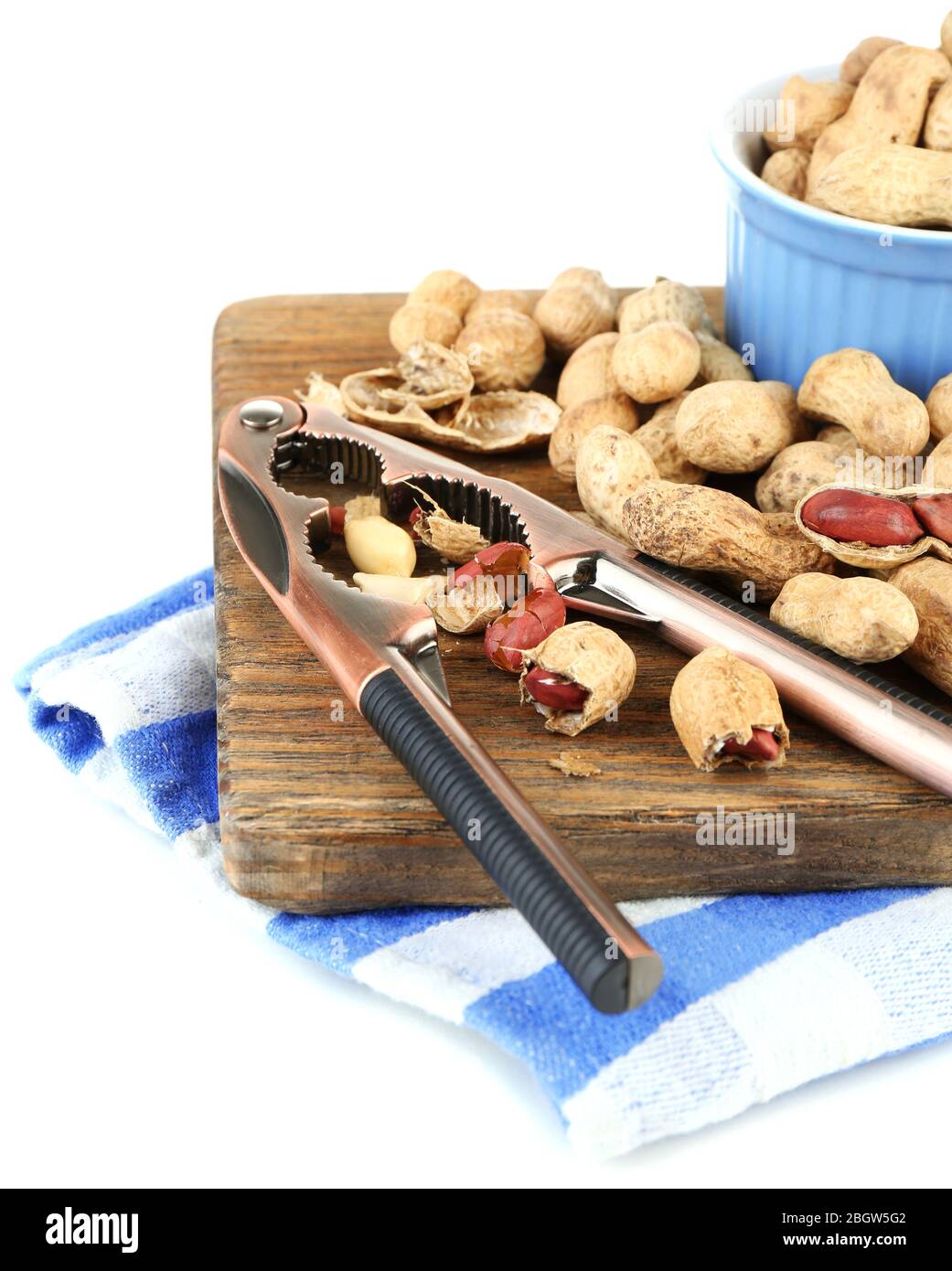 Peanuts cutting board, isolated on white background Stock Photo - Alamy