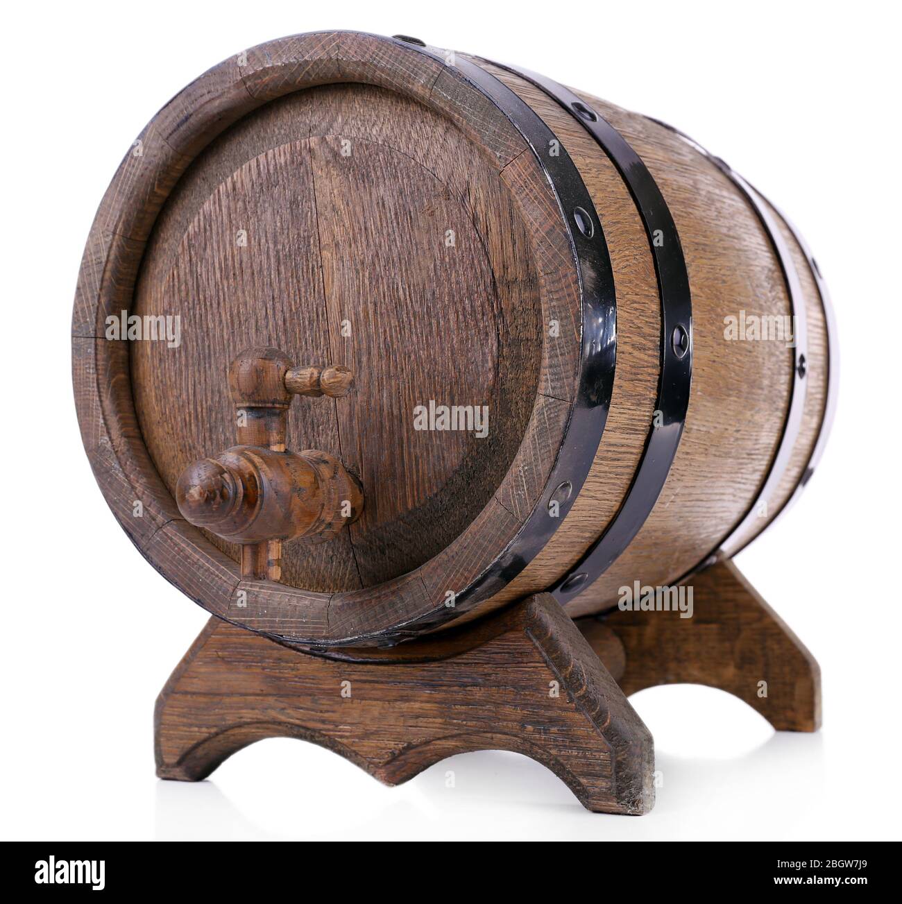 Barrel isolated on white Stock Photo - Alamy