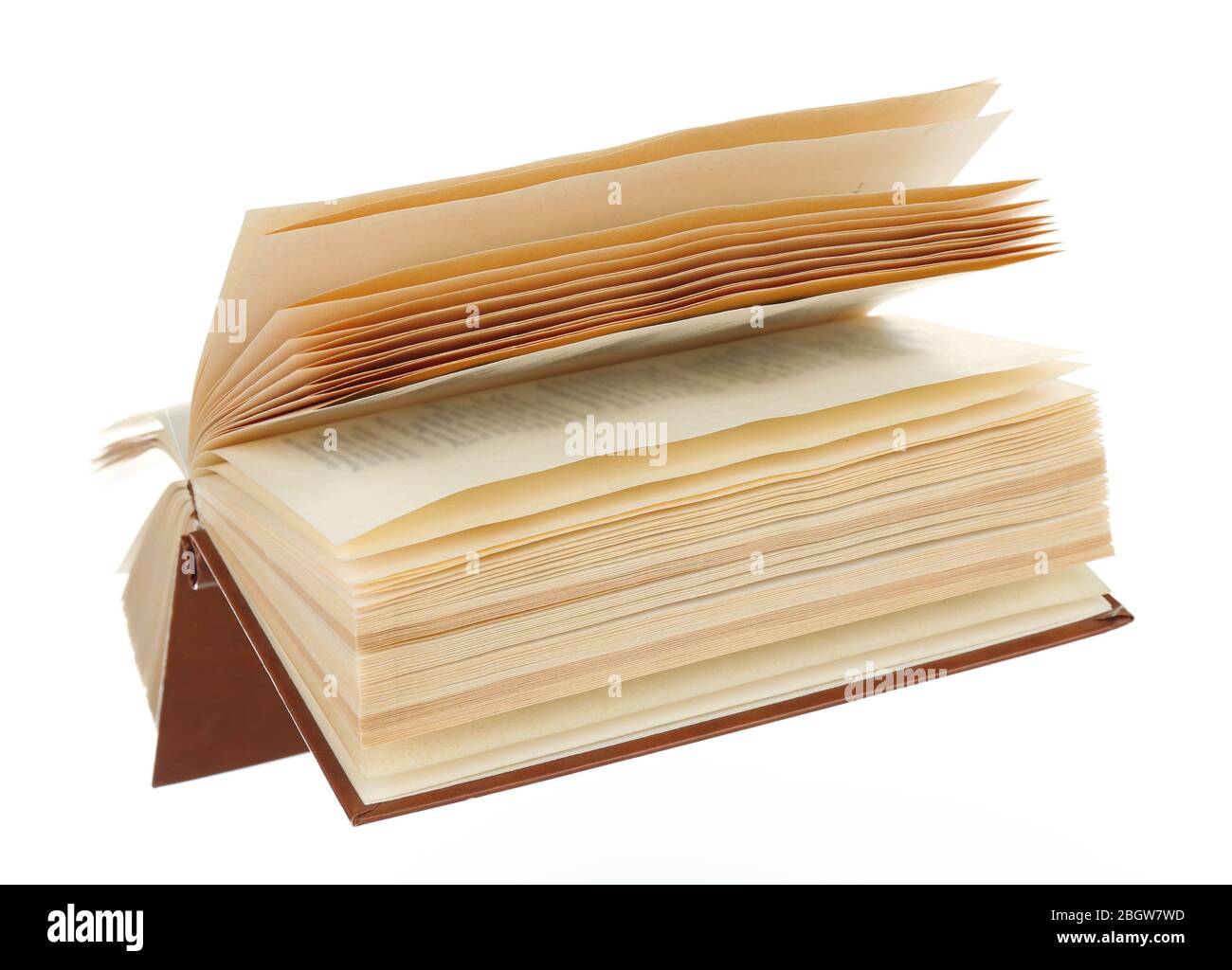 Opened book isolated on white Stock Photo - Alamy