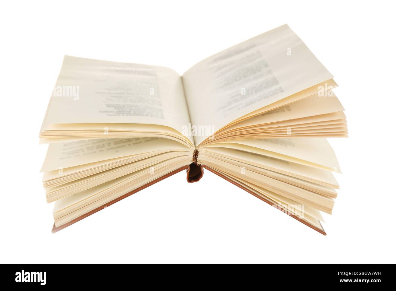 Opened book isolated on white Stock Photo - Alamy
