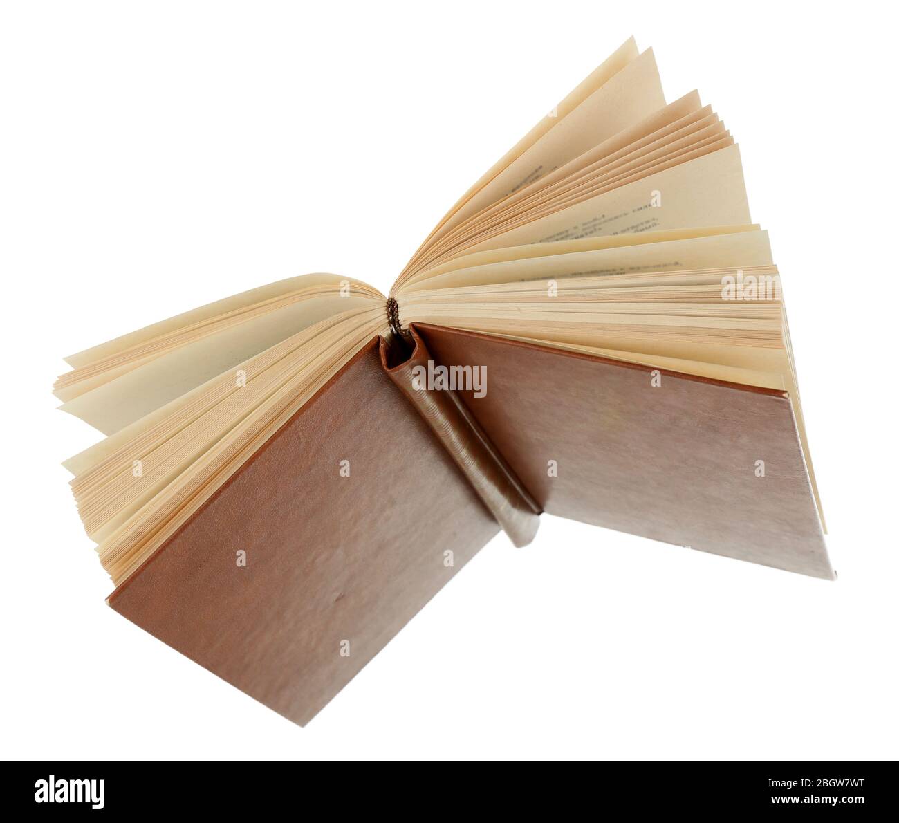 Opened book isolated on white Stock Photo - Alamy