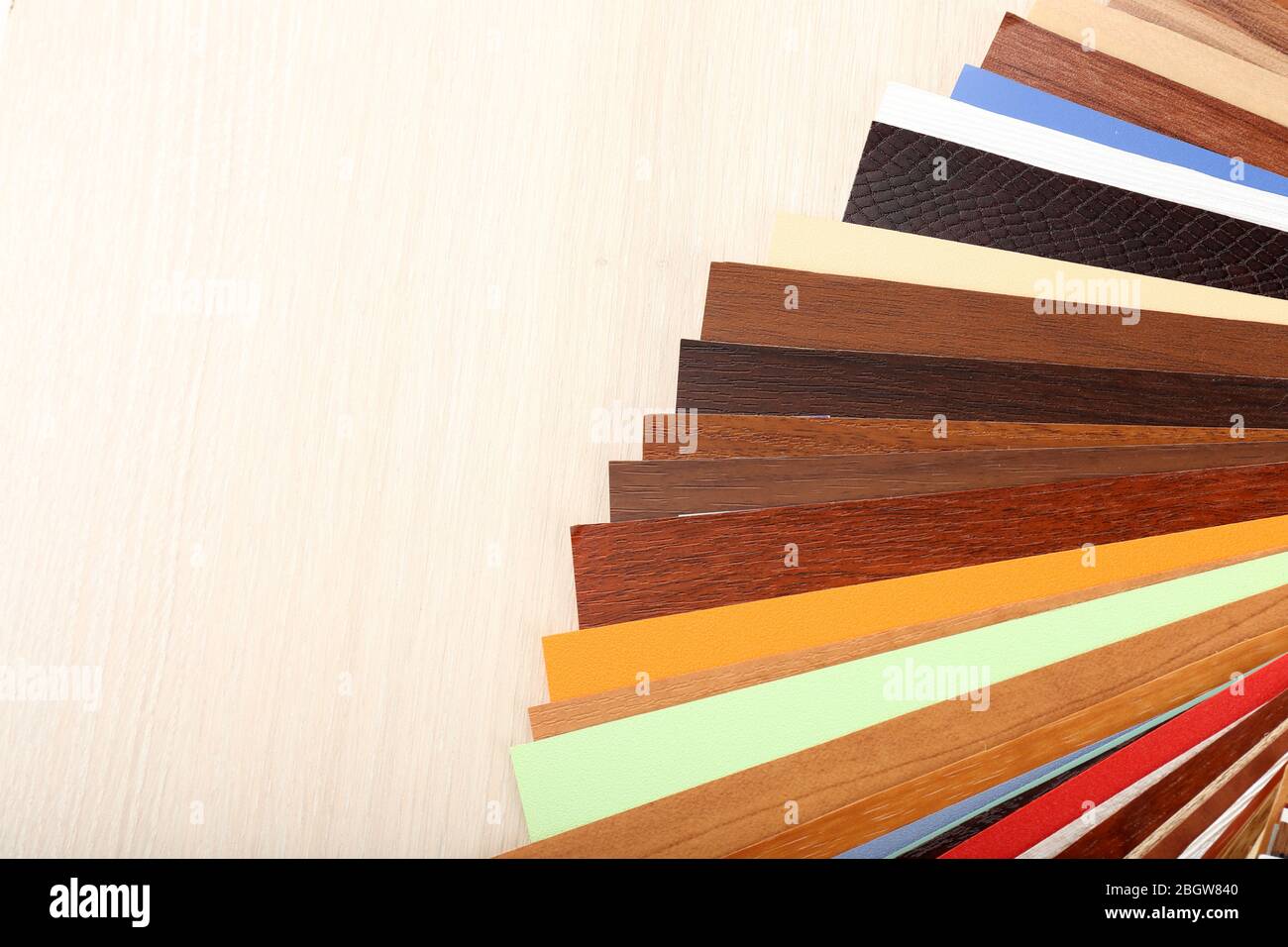 Color palette for furniture on table close-up Stock Photo - Alamy