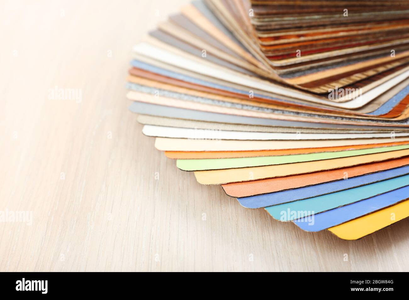 Color palette for furniture on table close-up Stock Photo - Alamy