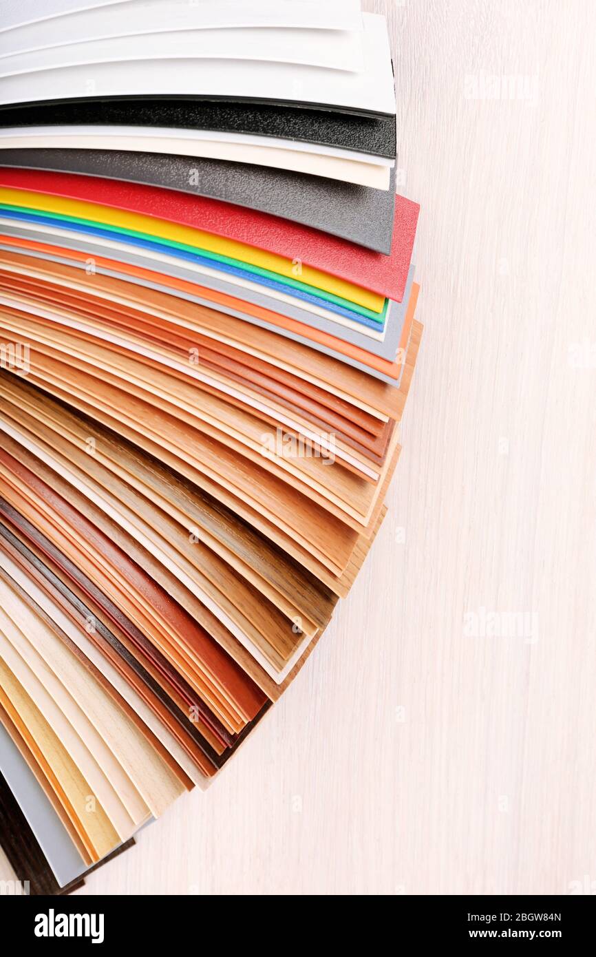 Color palette for furniture on table close-up Stock Photo - Alamy