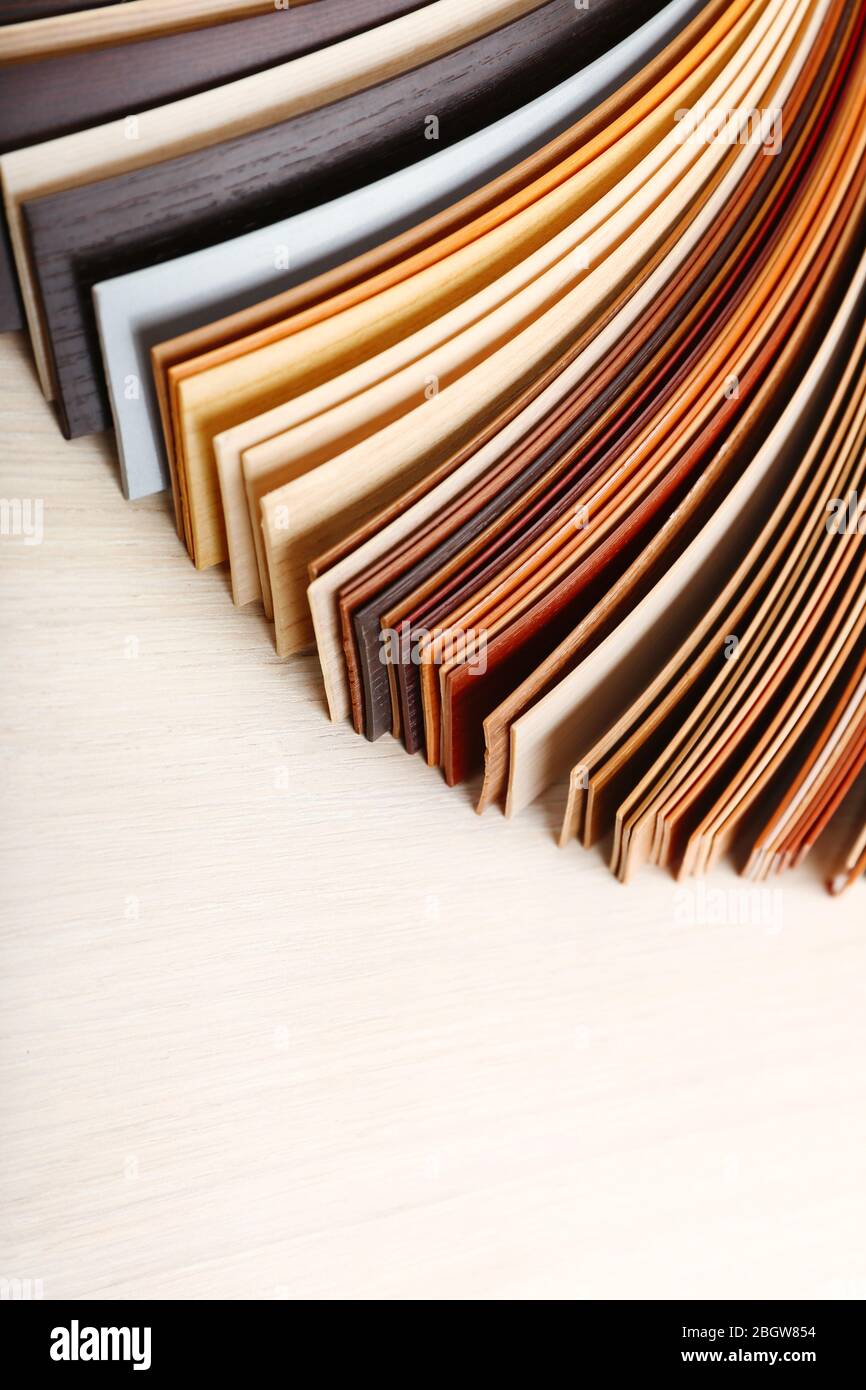 Color palette for furniture on table close-up Stock Photo - Alamy