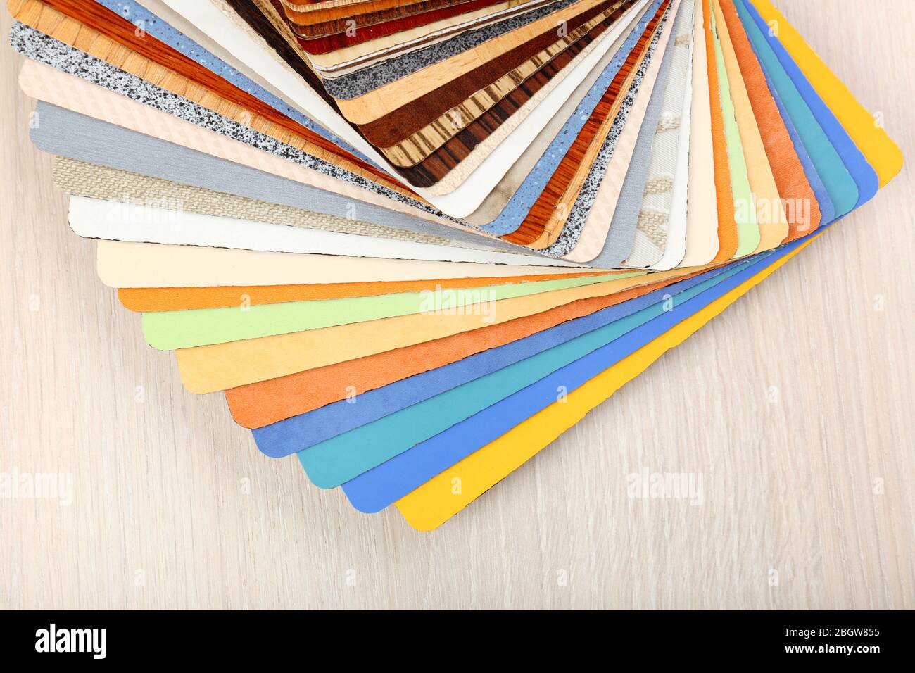 Color palette for furniture on table close-up Stock Photo - Alamy