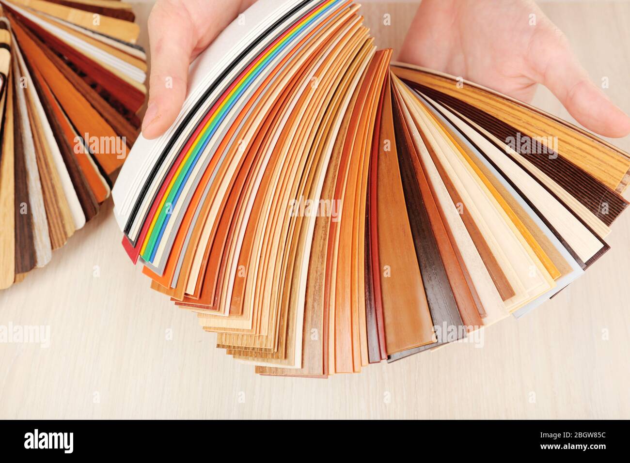 Color palette for furniture on table close-up Stock Photo - Alamy