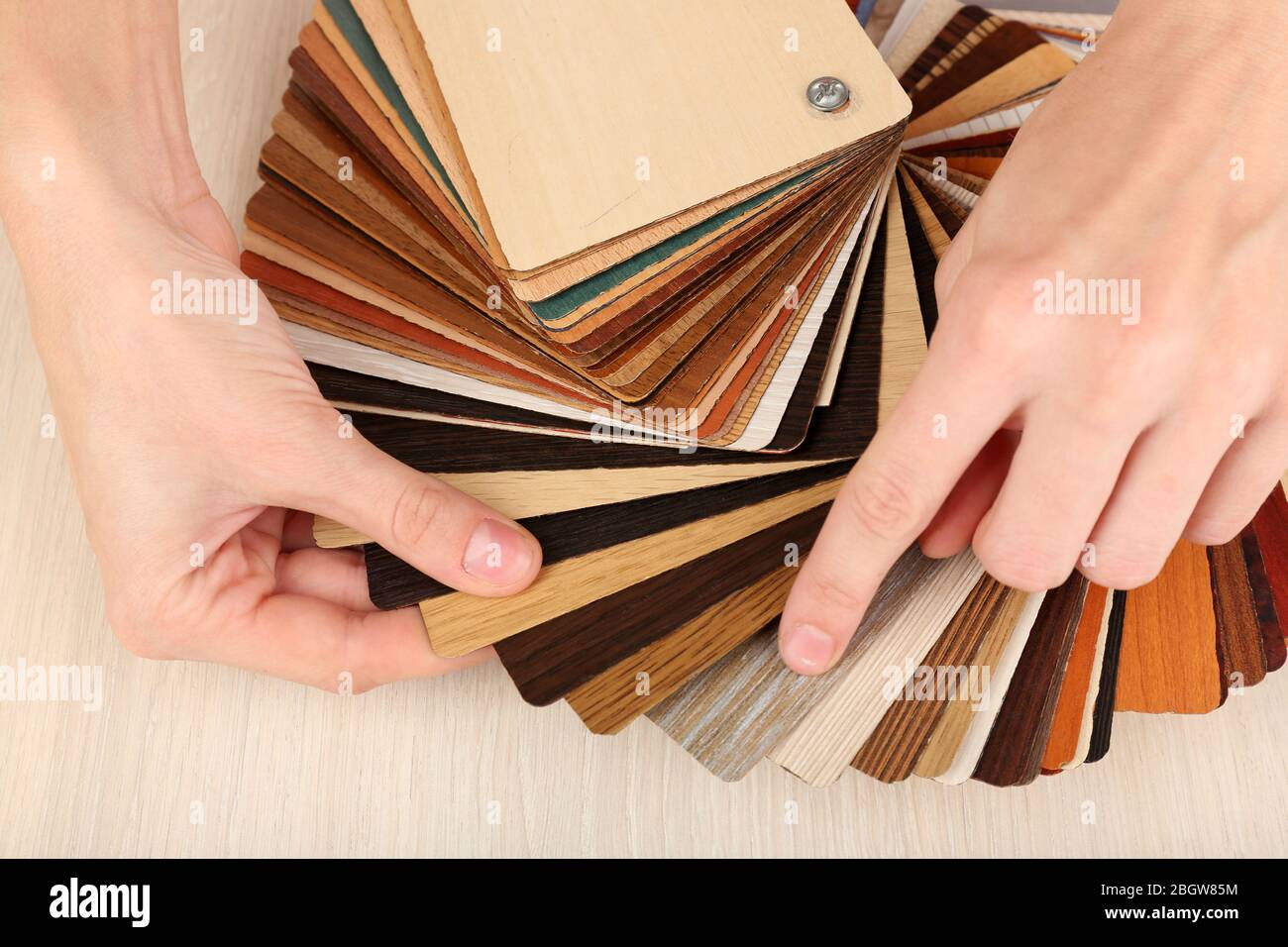 Color palette for furniture on table close-up Stock Photo - Alamy