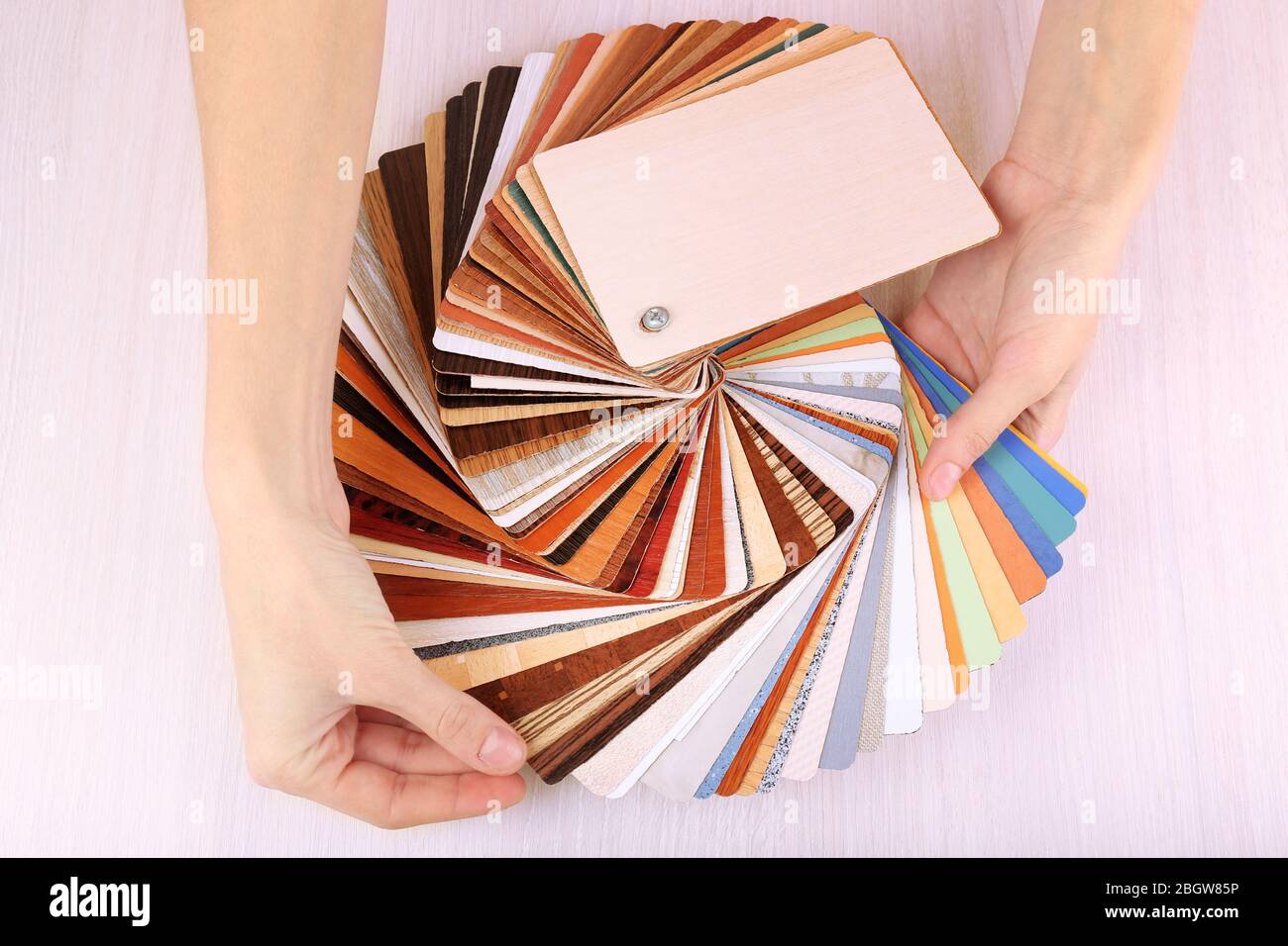 Color palette for furniture on table close-up Stock Photo - Alamy
