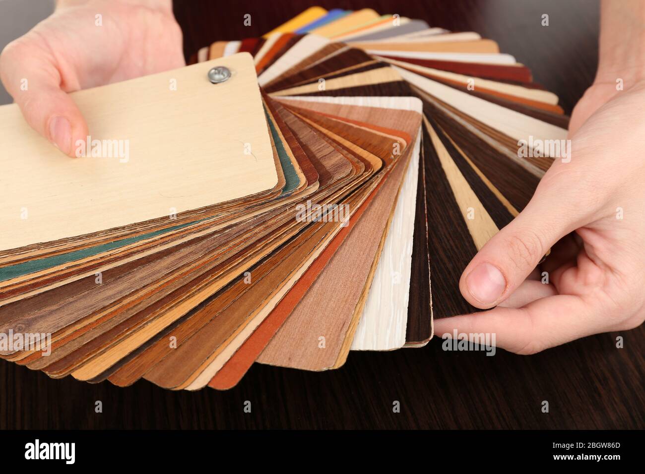 Color palette for furniture on table close-up Stock Photo - Alamy