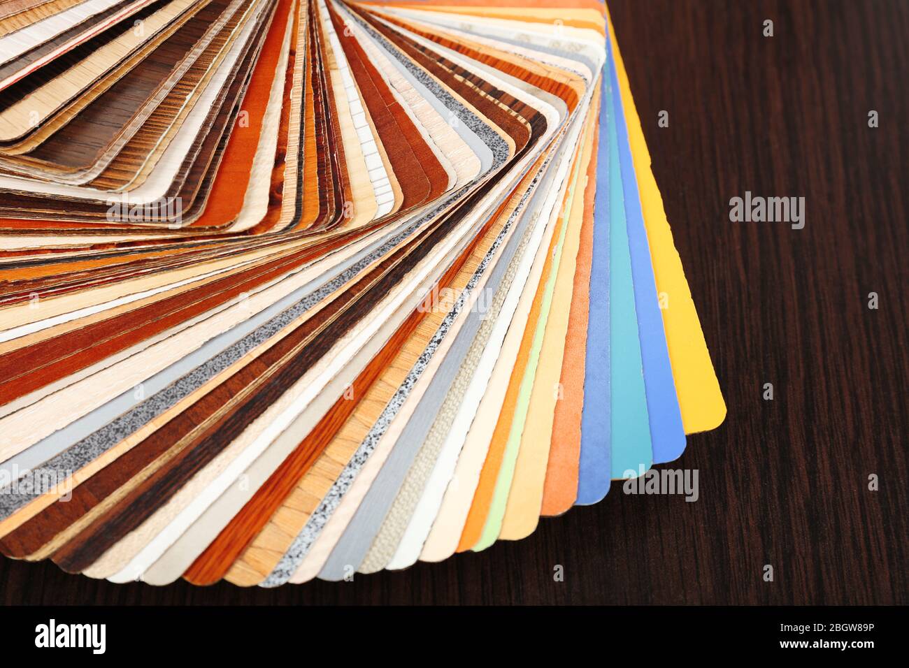 Color palette for furniture on table close-up Stock Photo - Alamy