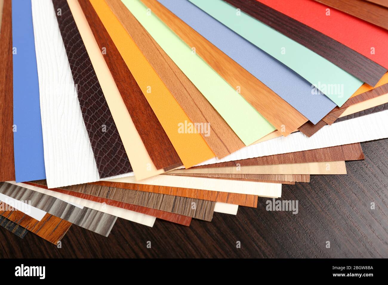 Color palette for furniture on table close-up Stock Photo - Alamy