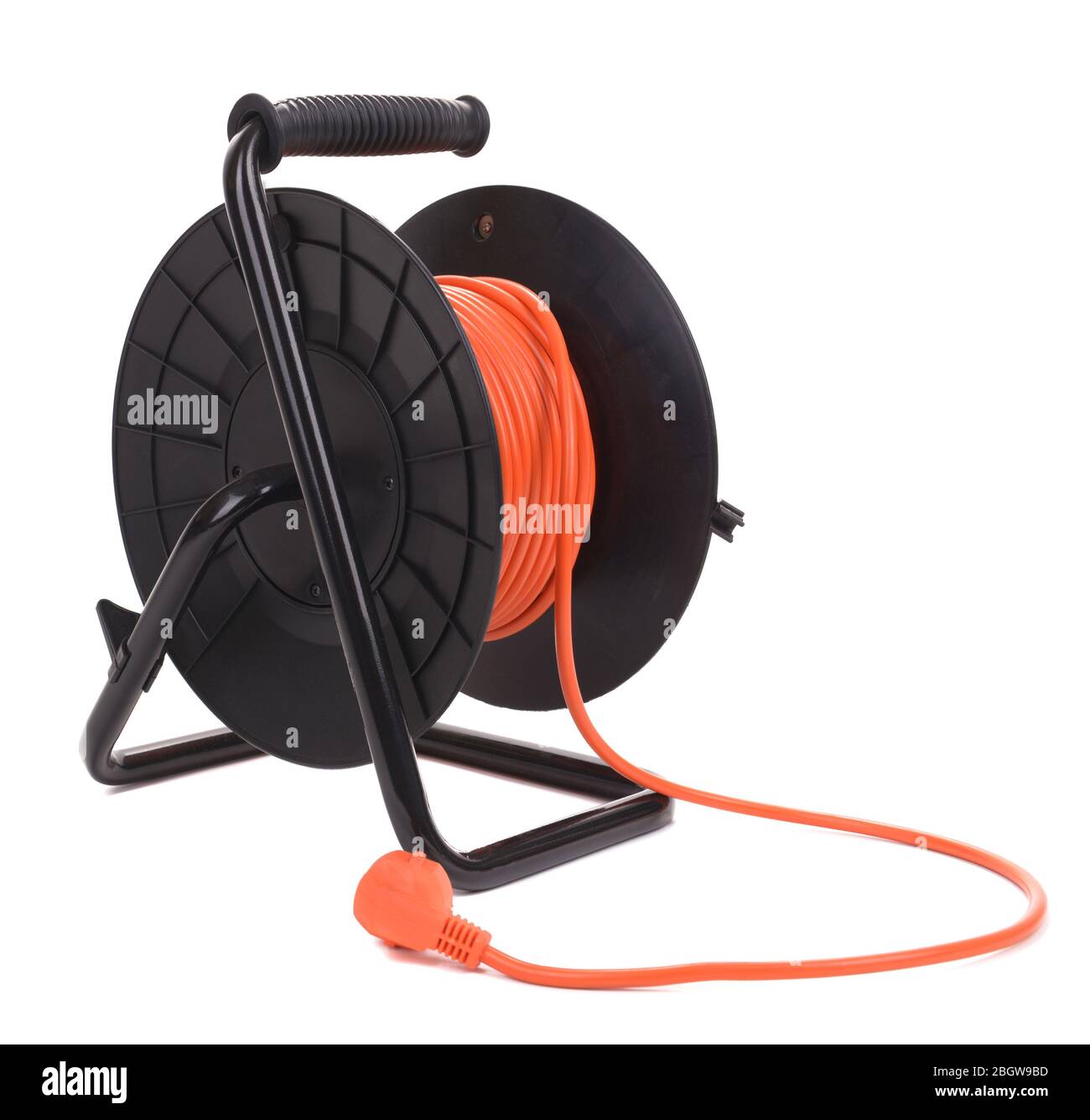 Extension electric cable reel isolated on white background Stock Photo ...