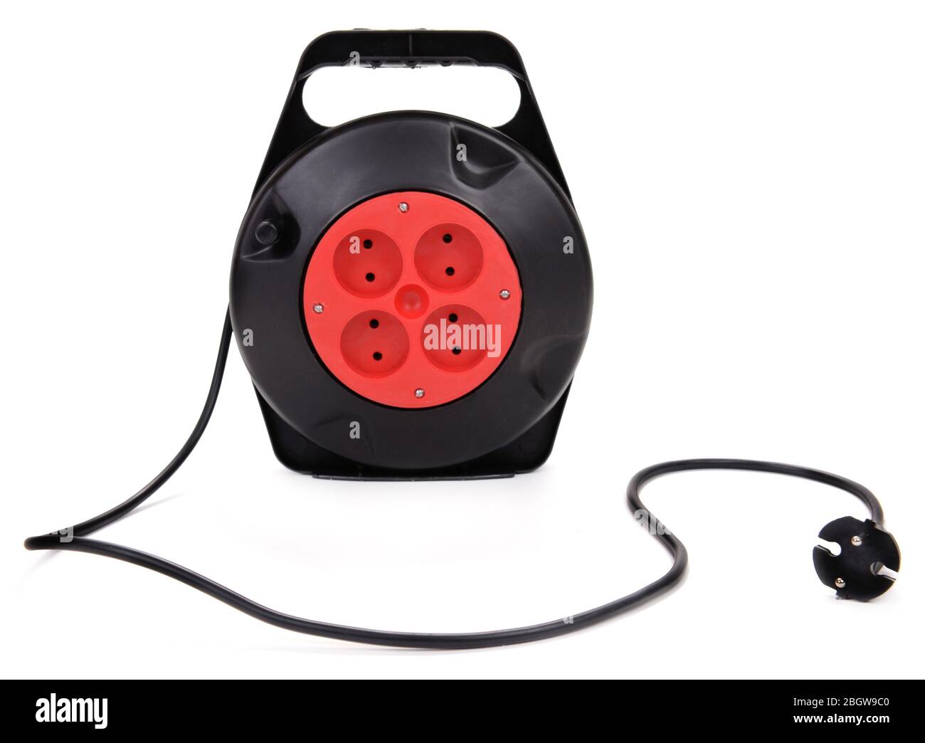 Extension electric cable reel isolated on white background Stock Photo ...