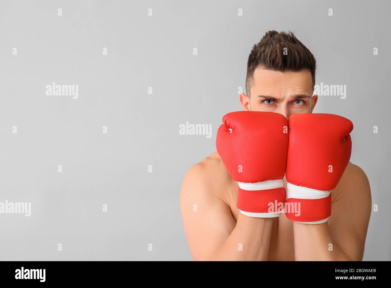 Handsome young boxer hi-res stock photography and images - Alamy