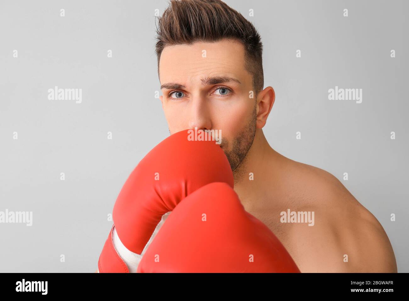 Handsome young boxer hi-res stock photography and images - Alamy