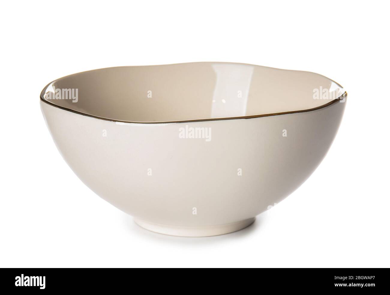 Clean bowl on white background Stock Photo - Alamy