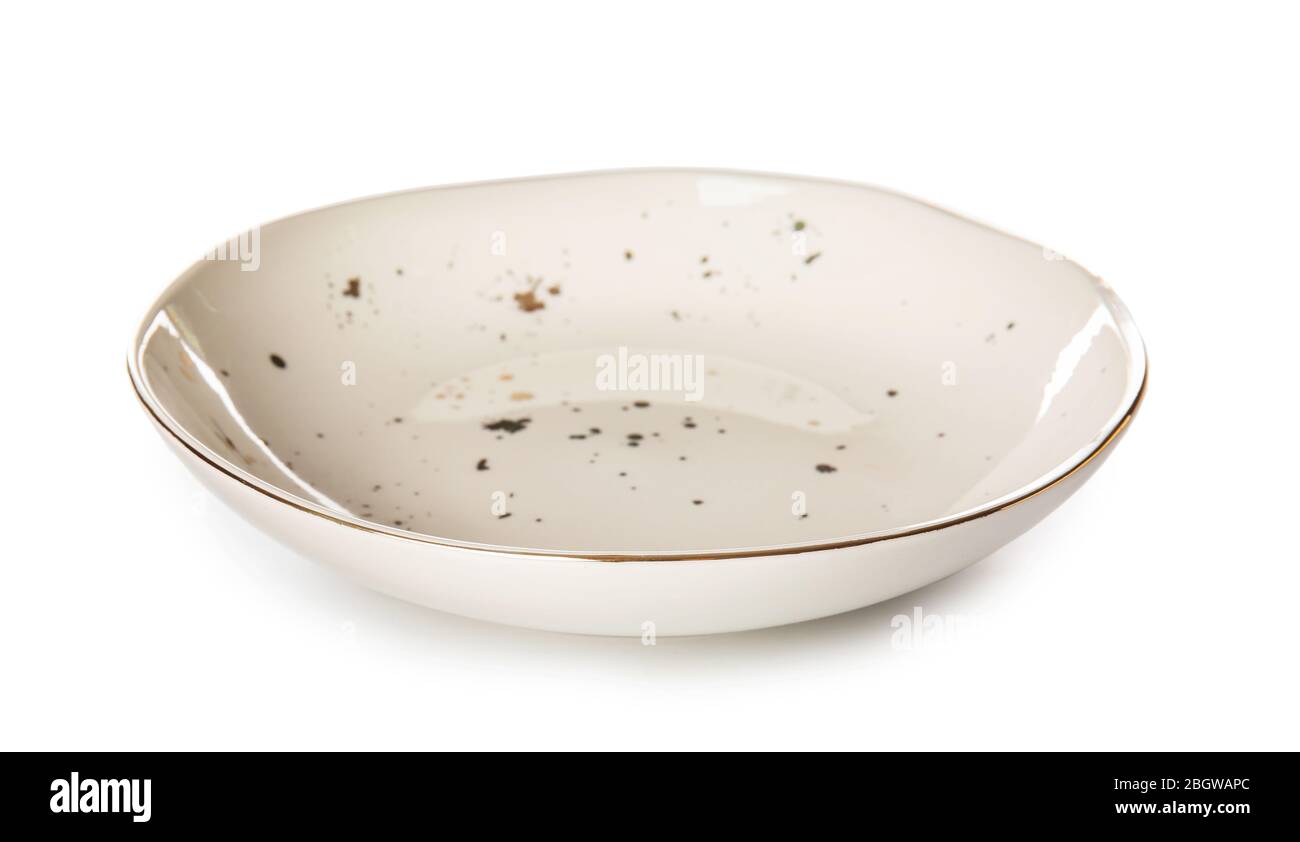 Clean plate on white background Stock Photo - Alamy