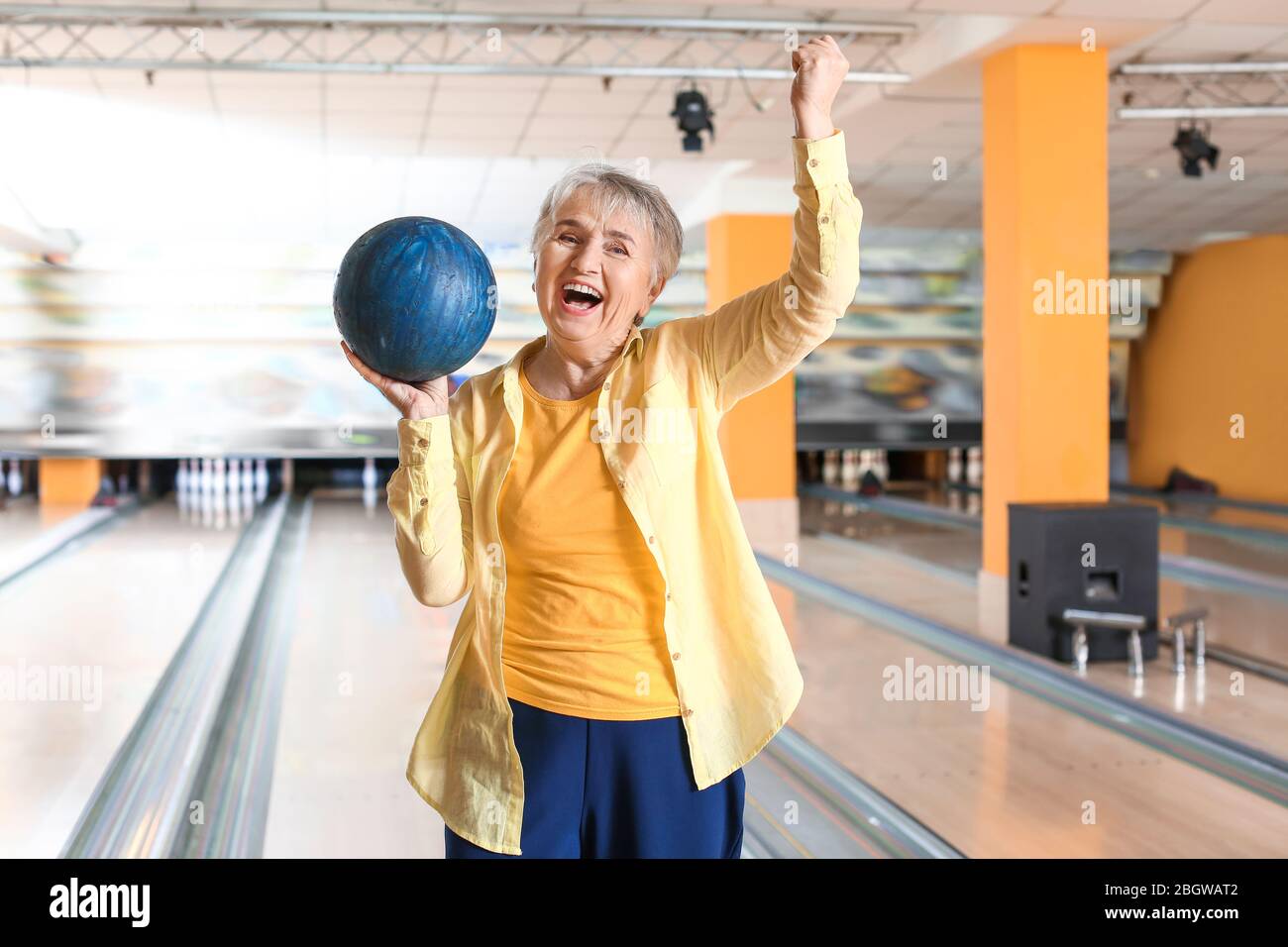 Elderly Woman Bowling High Resolution Stock Photography and Images - Alamy
