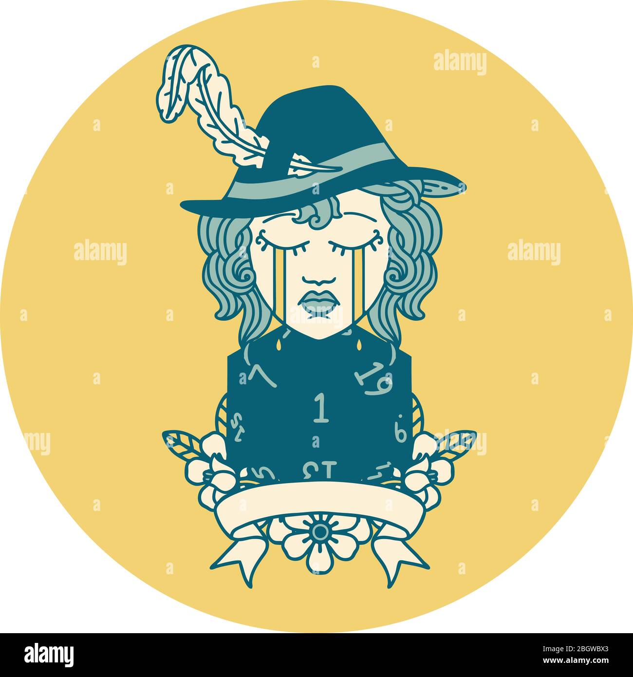 Retro Tattoo Style human bard character face Stock Vector Image & Art ...