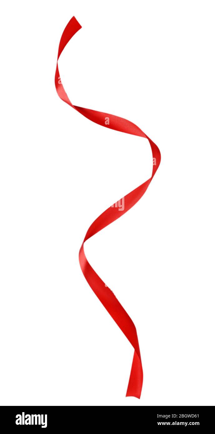 Shiny red satin ribbon Stock Photo - Alamy