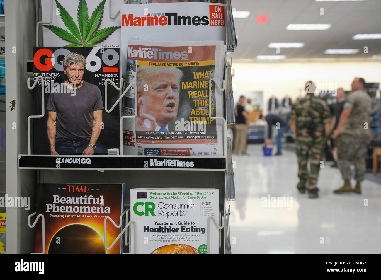 JACKSONVILLE, USA - OCTOBER 24: the cover of the Marine Times during ...