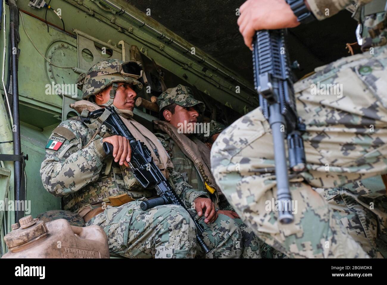 JACKSONVILLE, USA - OCTOBER 22: Mexican soldiers getting ready for the ...