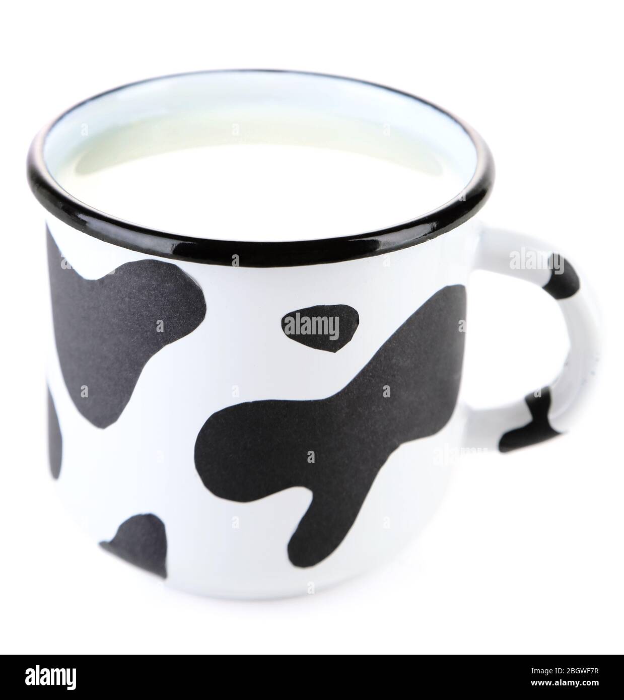 Mug of tasty milk, isolated on white Stock Photo - Alamy