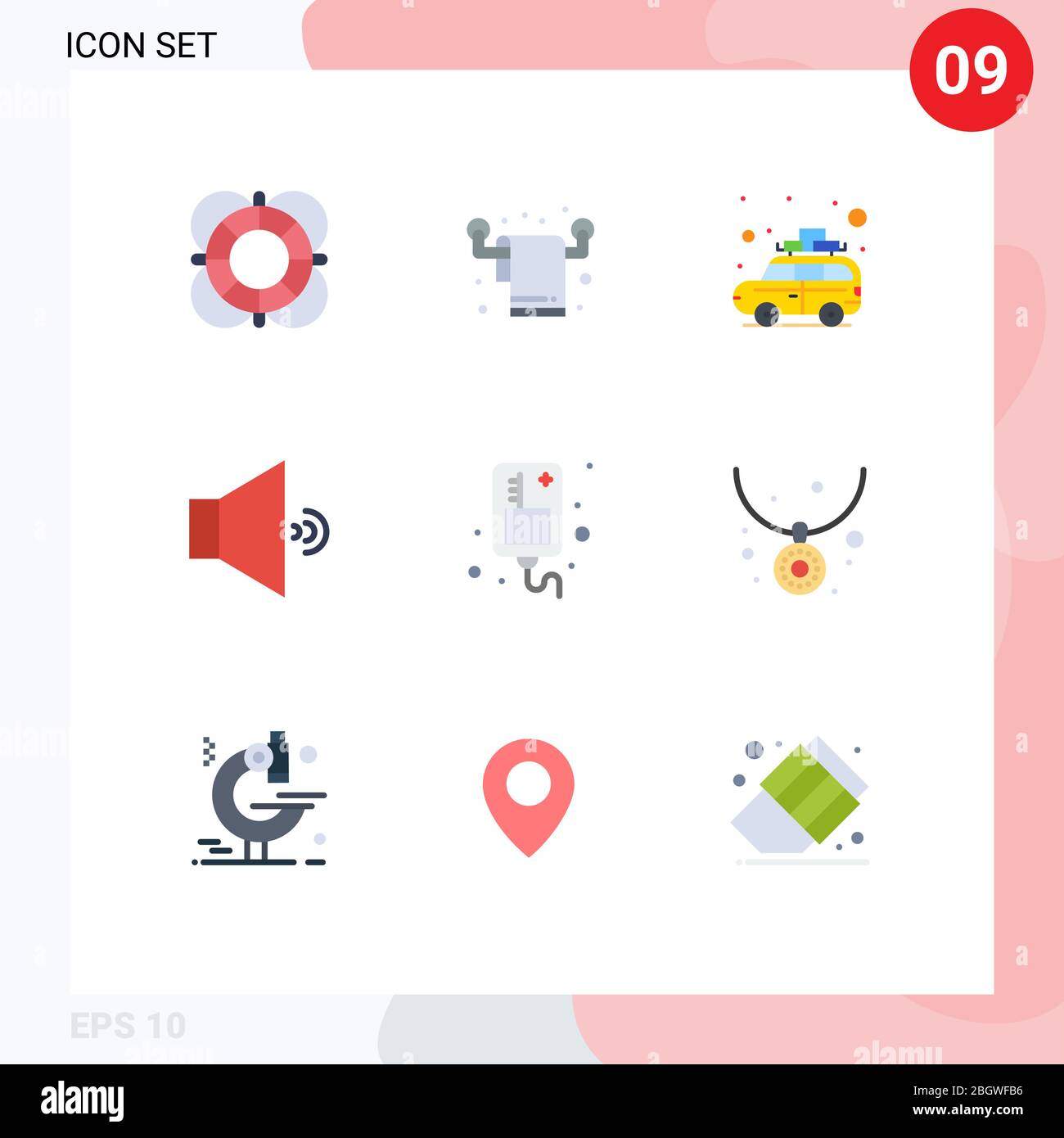 Pack of 9 Modern Flat Colors Signs and Symbols for Web Print Media such ...