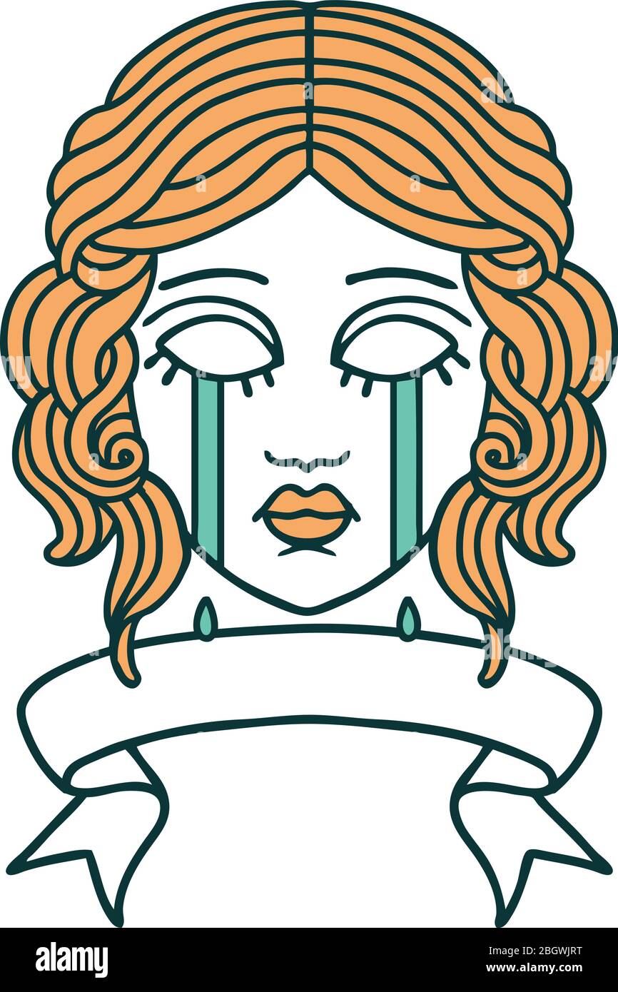 Crying Girl Tattoo